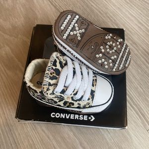 Converse | Shoes | Custom Leopard Cheetah Print Converse Crib Sneakers ...